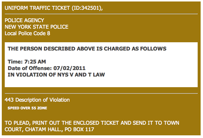 Traffic Ticket Spam